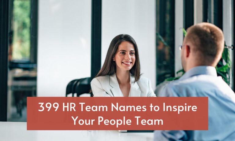 399 HR Team Names to Inspire Your People Team - Team Names List